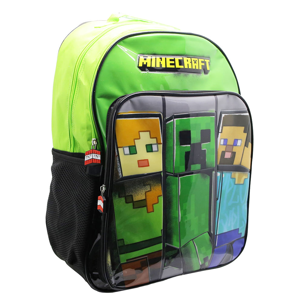 Mochila Minecraft 18" Dos Divisiones Frente Plastificado Ofertas ...