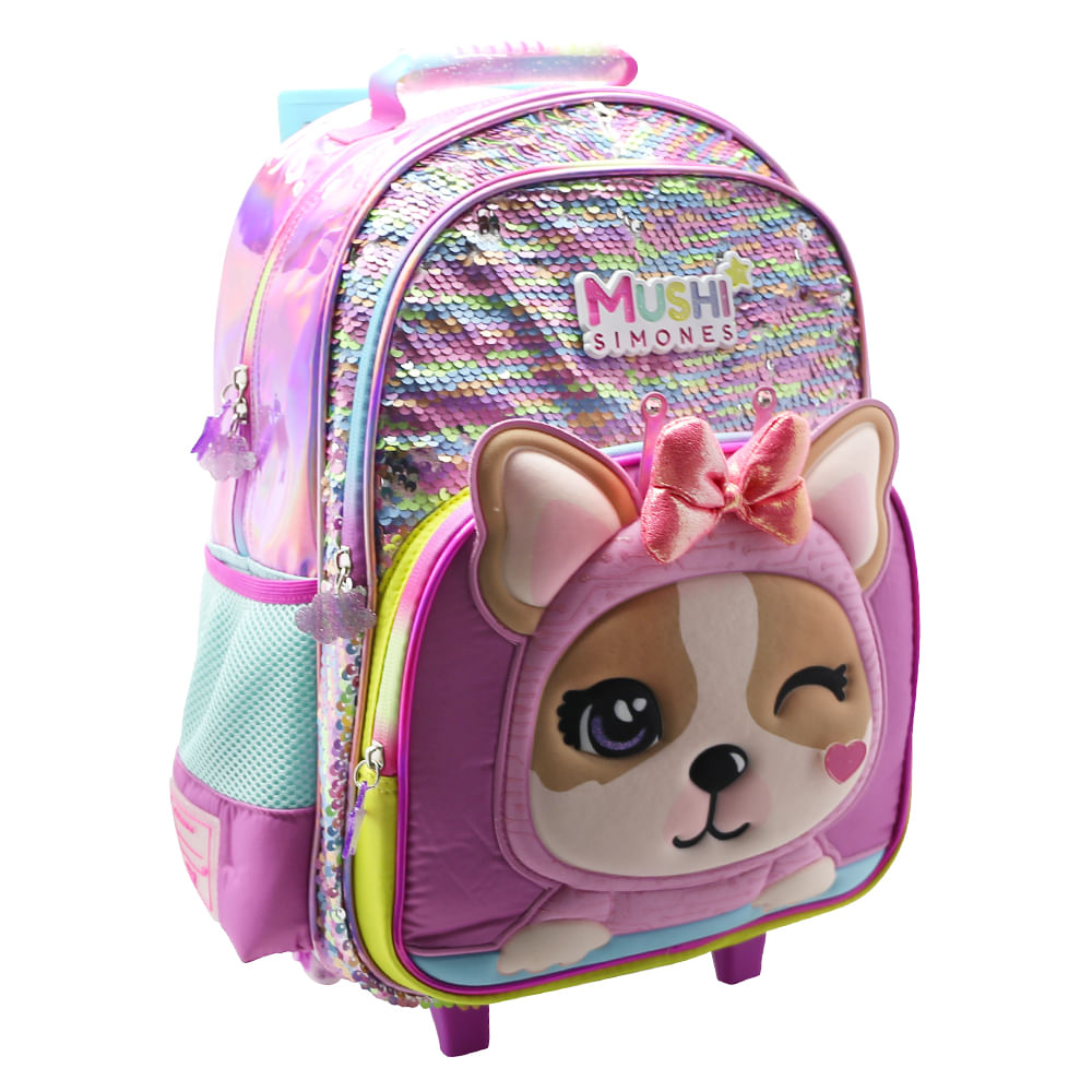 Mochila Con Carro Simones 16" Dos Divisiones Bolsillos Laterales ...