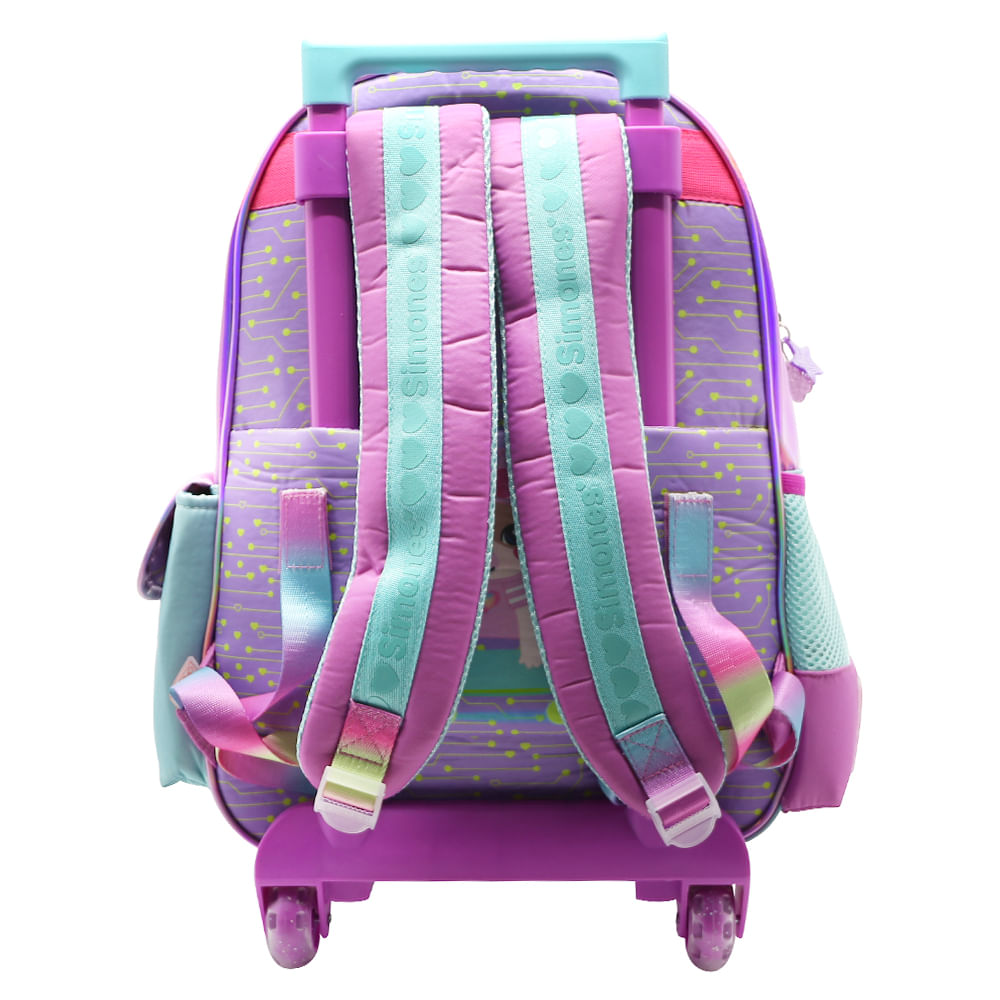 Mochila Con Carro Simones 16" Dos Divisiones Bolsillos Laterales ...